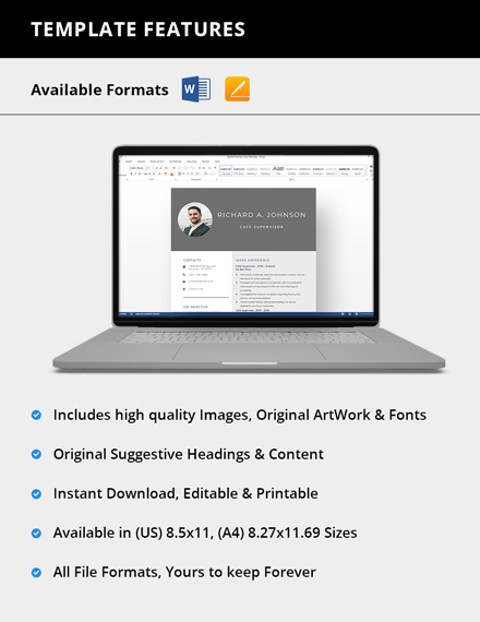 Cafe Supervisor Resume Template Word Apple Pages Template cafe-supervisor-resume-template-word-apple-pages-template