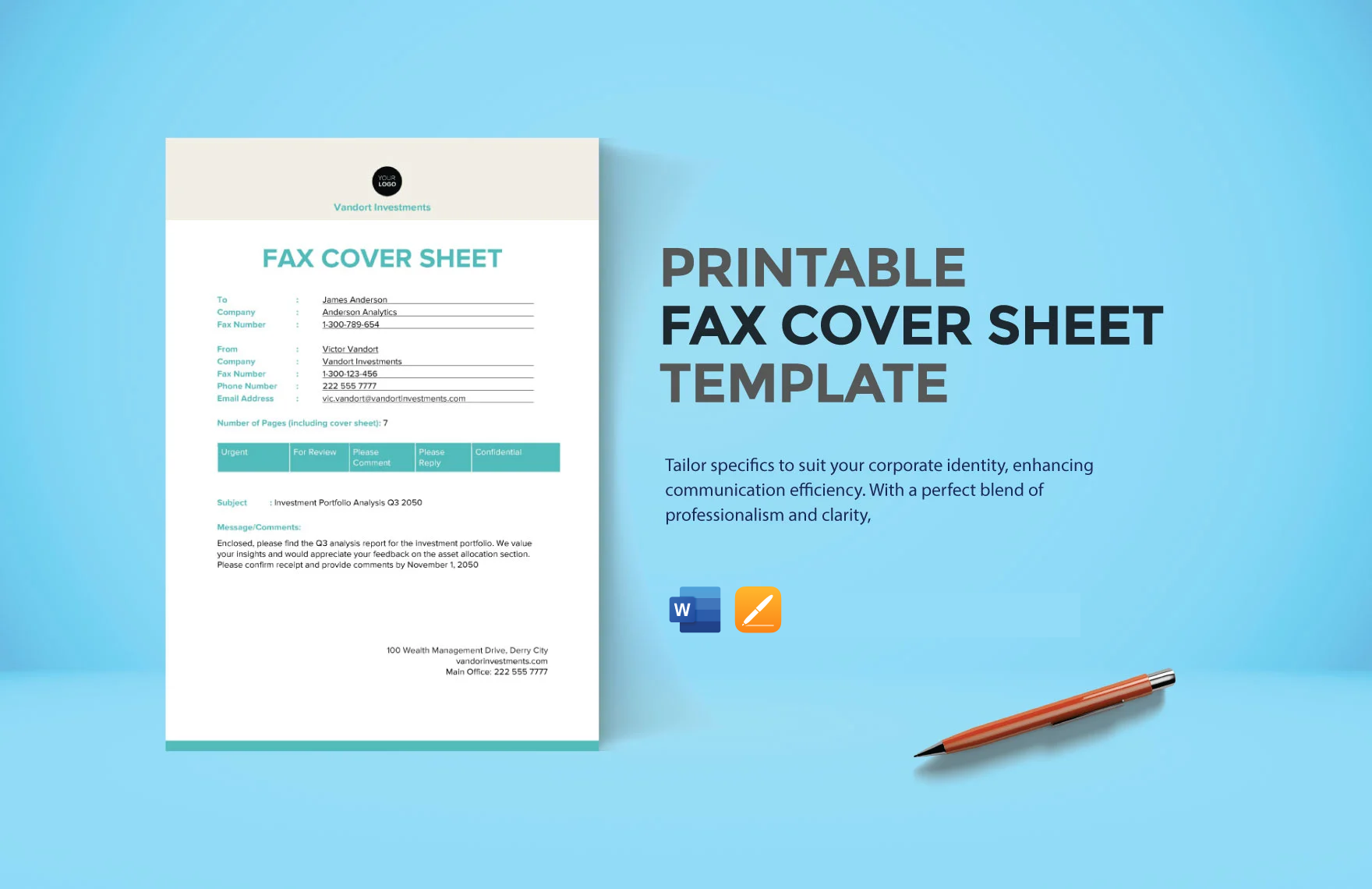 Confidential Fax Cover Sheet Template - Download in Word, Google Docs ...