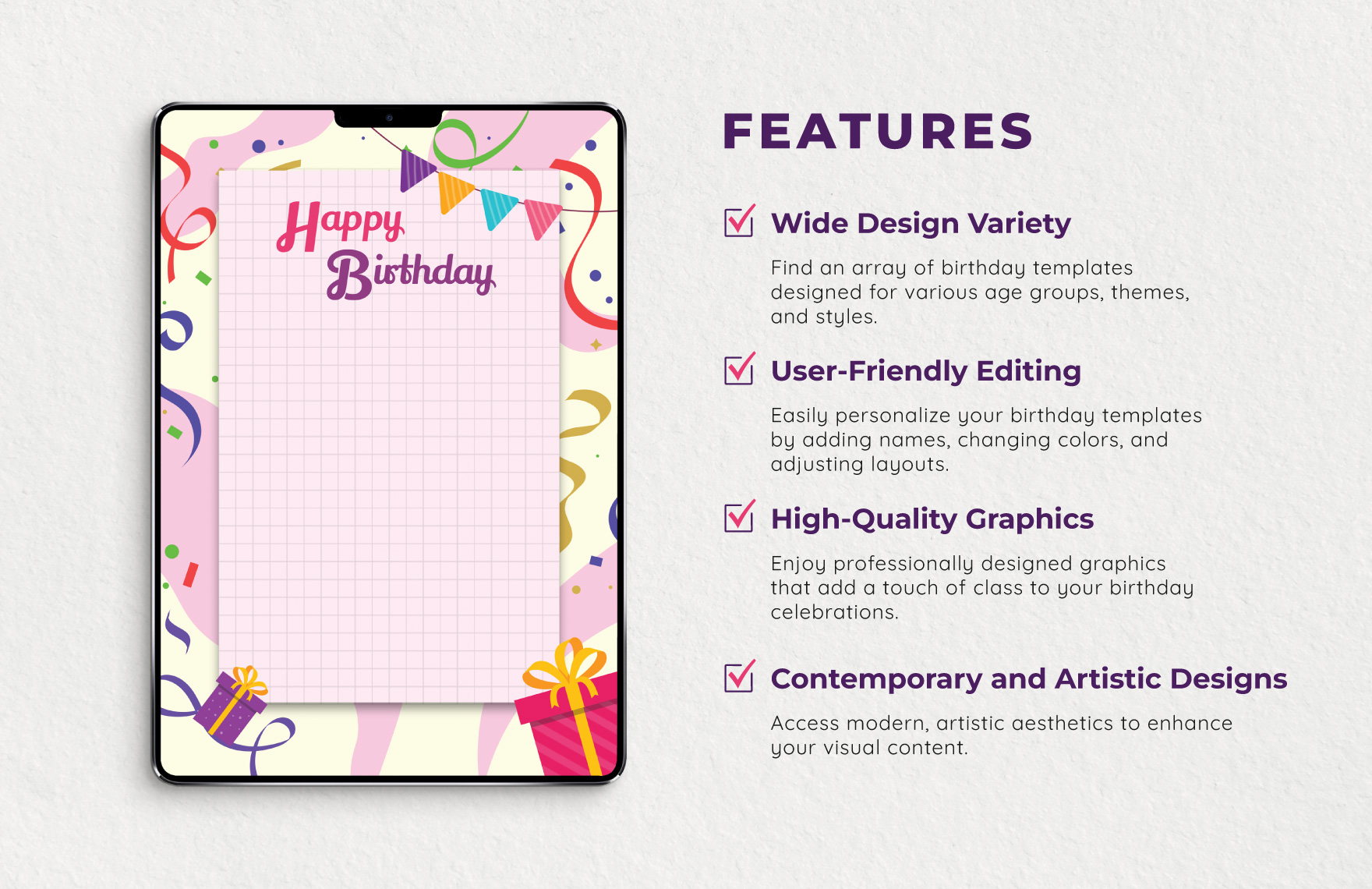 Free Happy Birthday Paper Template - Download in Word | Template.net