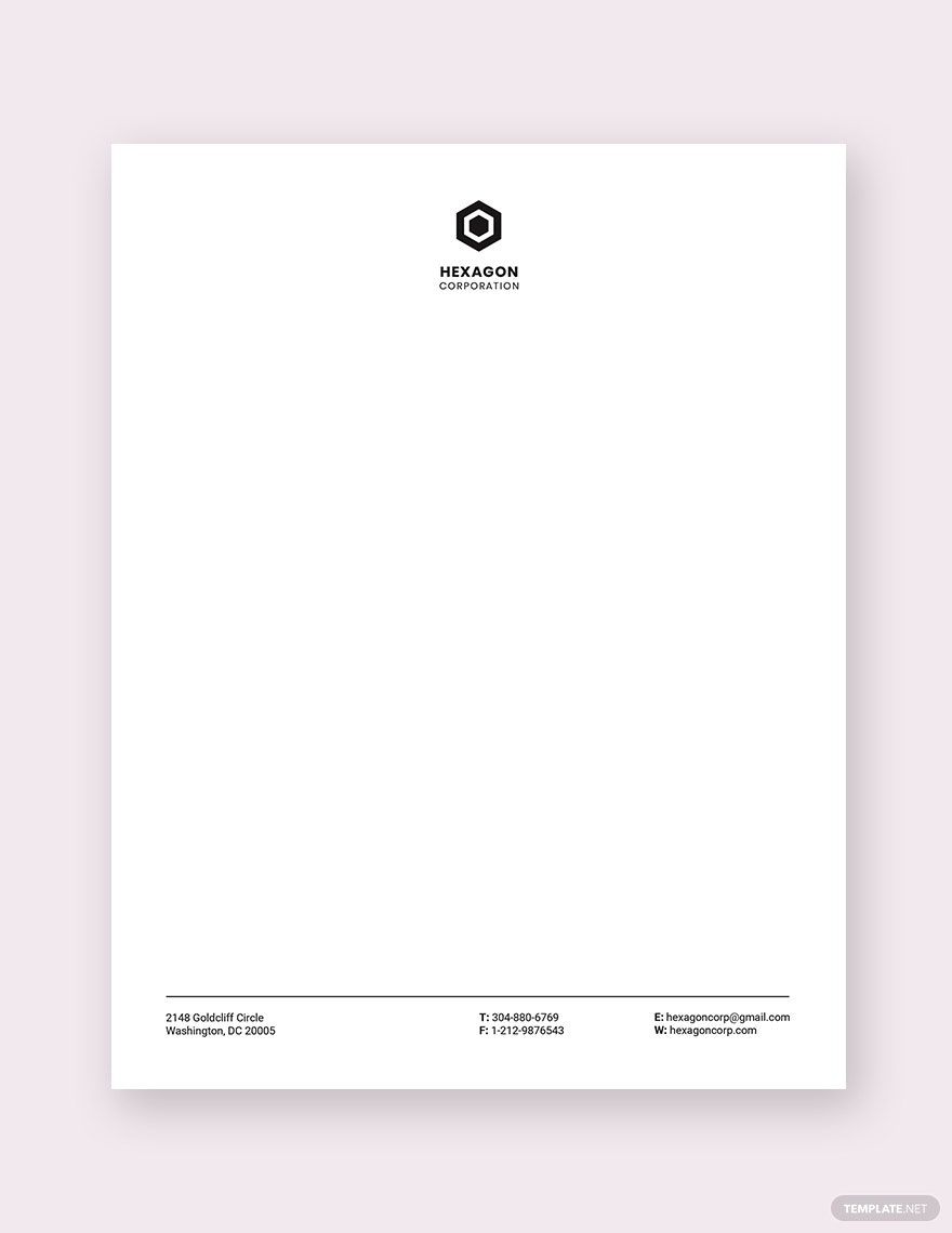 Free Elegant Small Business Letterhead Template - Google Docs, Word ...
