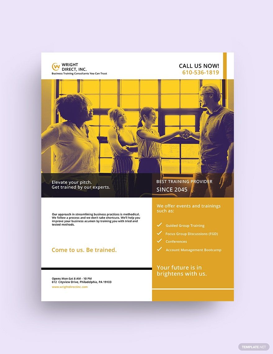 Free Computer Training Flyer Template - Illustrator, Word, Apple Pages ...