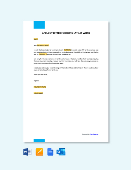 FREE Apology Letter For Being Late To Class Template - Word | Google ...