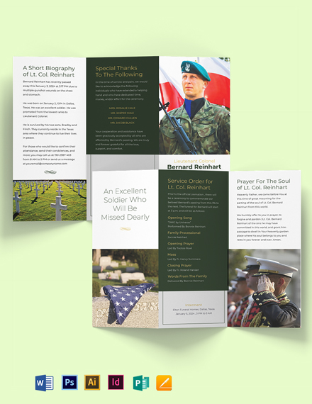 48+ Funeral Program Templates in PDF | MS Word | Pages | Google Docs ...