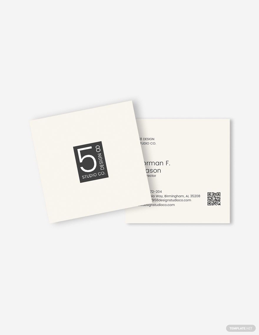 FREE QR Code Business Card Word Template Download Template