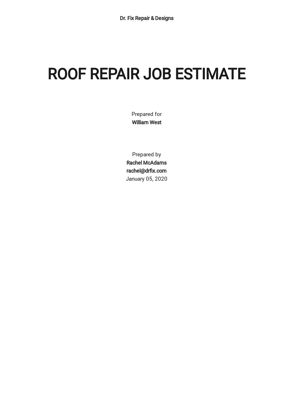 Business Estimate Template Google Docs Google Sheets Excel Word 