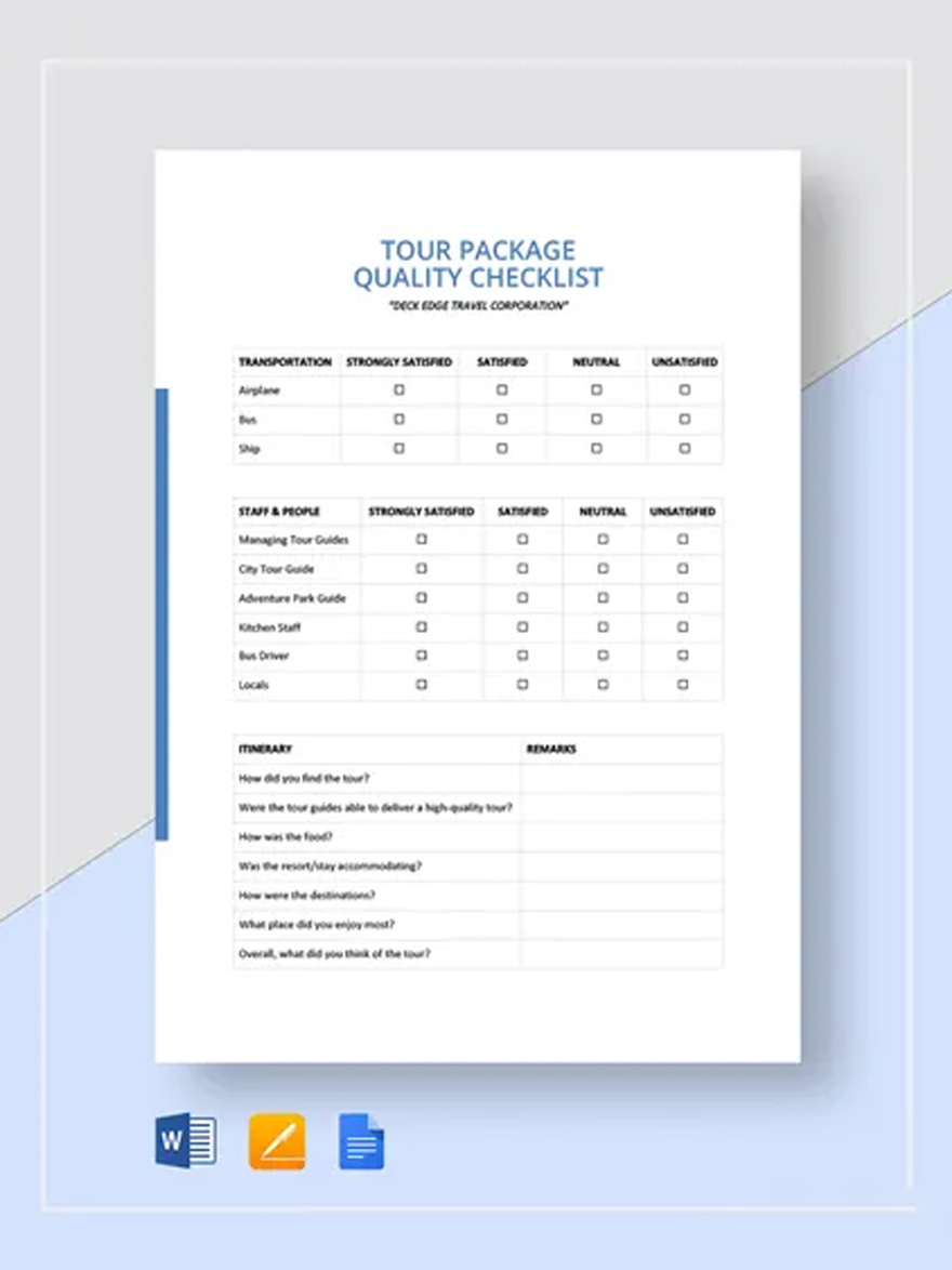 Quality Assurance Checklist Template - Download in Word, Google Docs ...