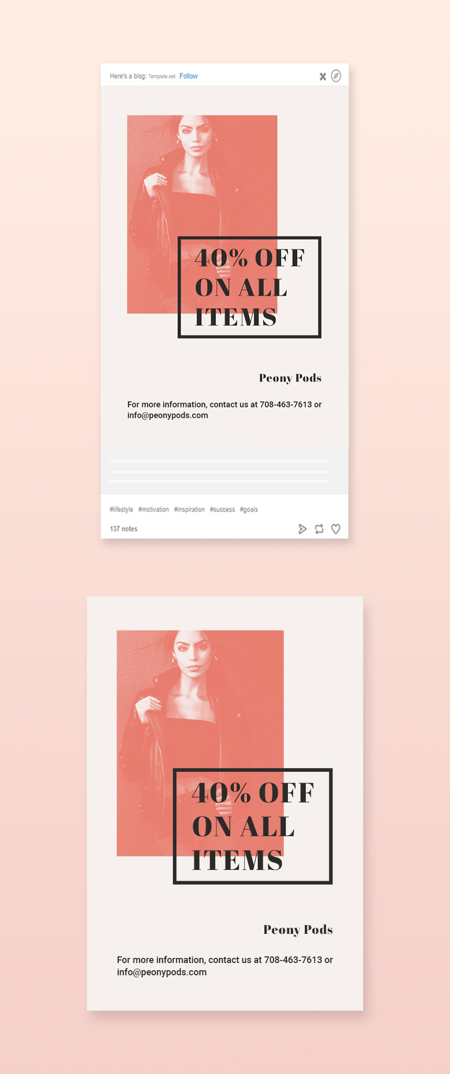Editable Fashion Sale Tumblr Post Template - PSD | Template.net