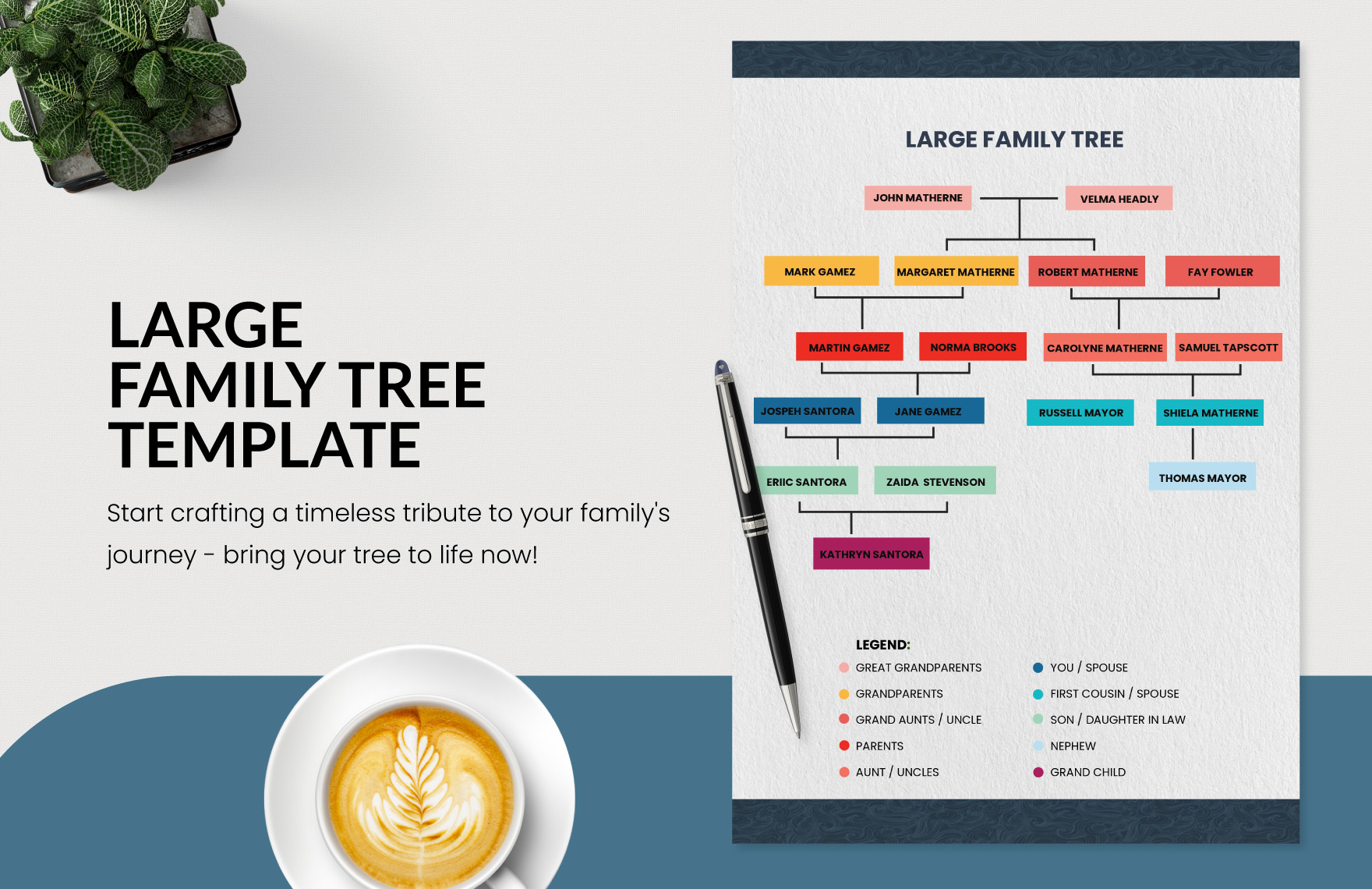 Large Family Tree Template Download In Word Google Docs PDF Apple Pages Template