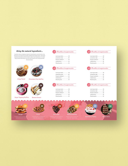 Bakery Tri-Fold Brochure Template - Illustrator, Word, Apple Pages, PSD ...