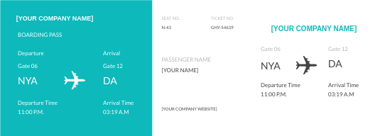 Simple Airline Ticket Template - Edit Online & Download Example ...