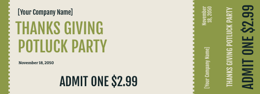 Potluck Food Ticket Template - Edit Online & Download Example ...