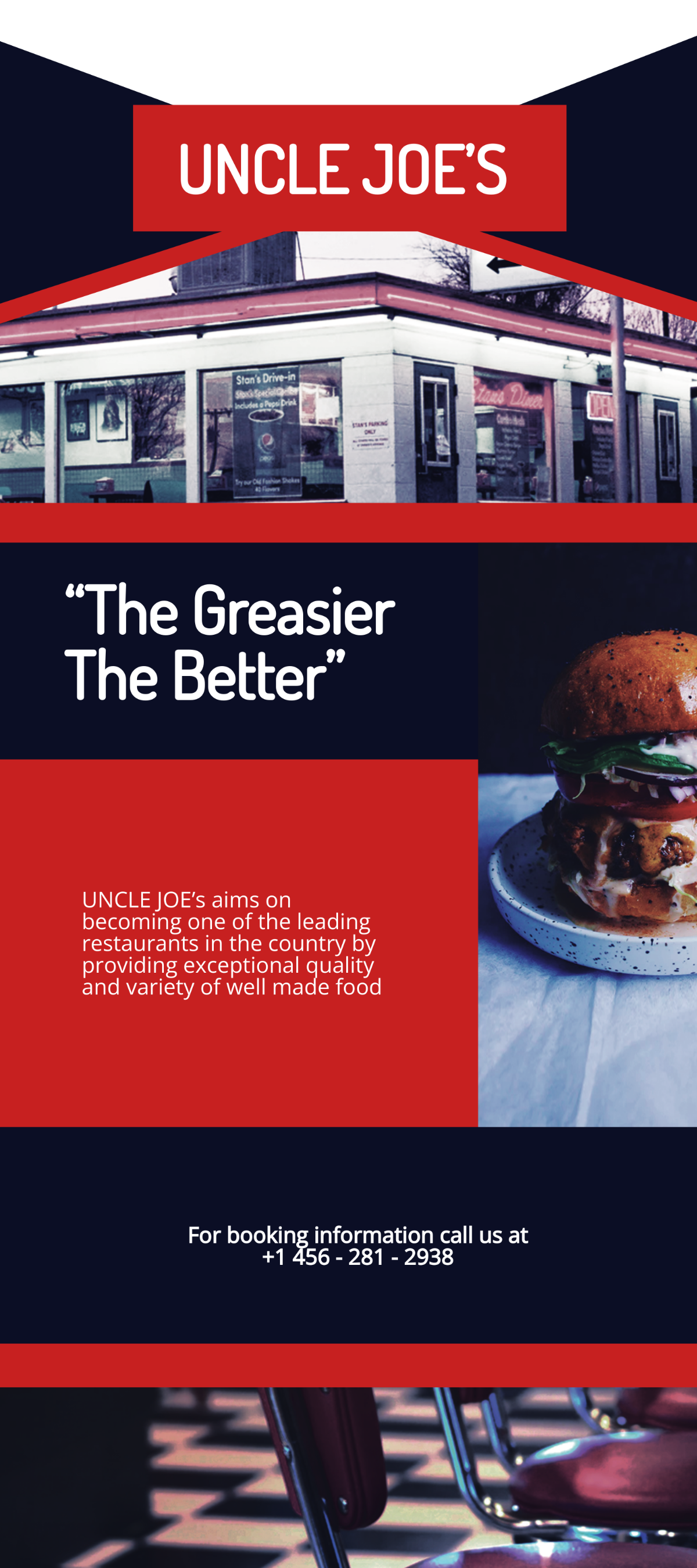 American Diner DL Card Template Edit Online Download Example