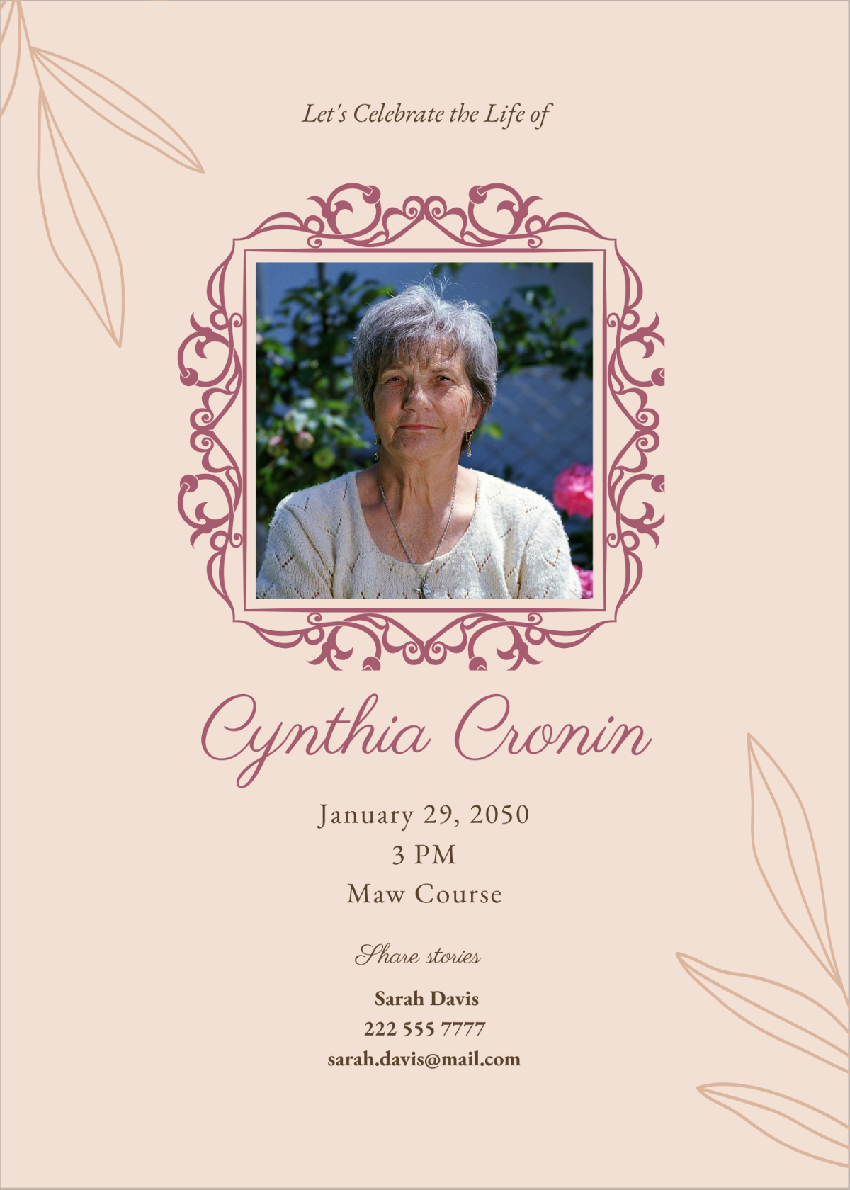 FREE Celebration Of Life Invitation Templates Examples Edit Online