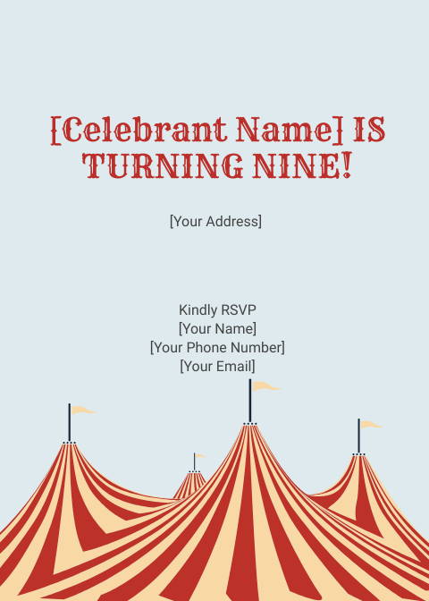 Circus Box Birthday Invitation Template - Edit Online & Download ...