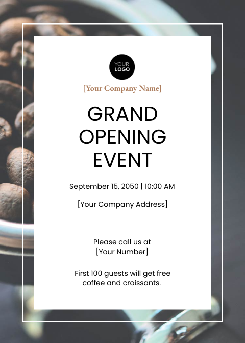 Coffee House Opening Invitation Templates - Edit Online & Download ...