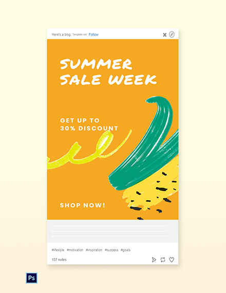 Summer Travel Tumblr Post Template - Download in PSD | Template.net