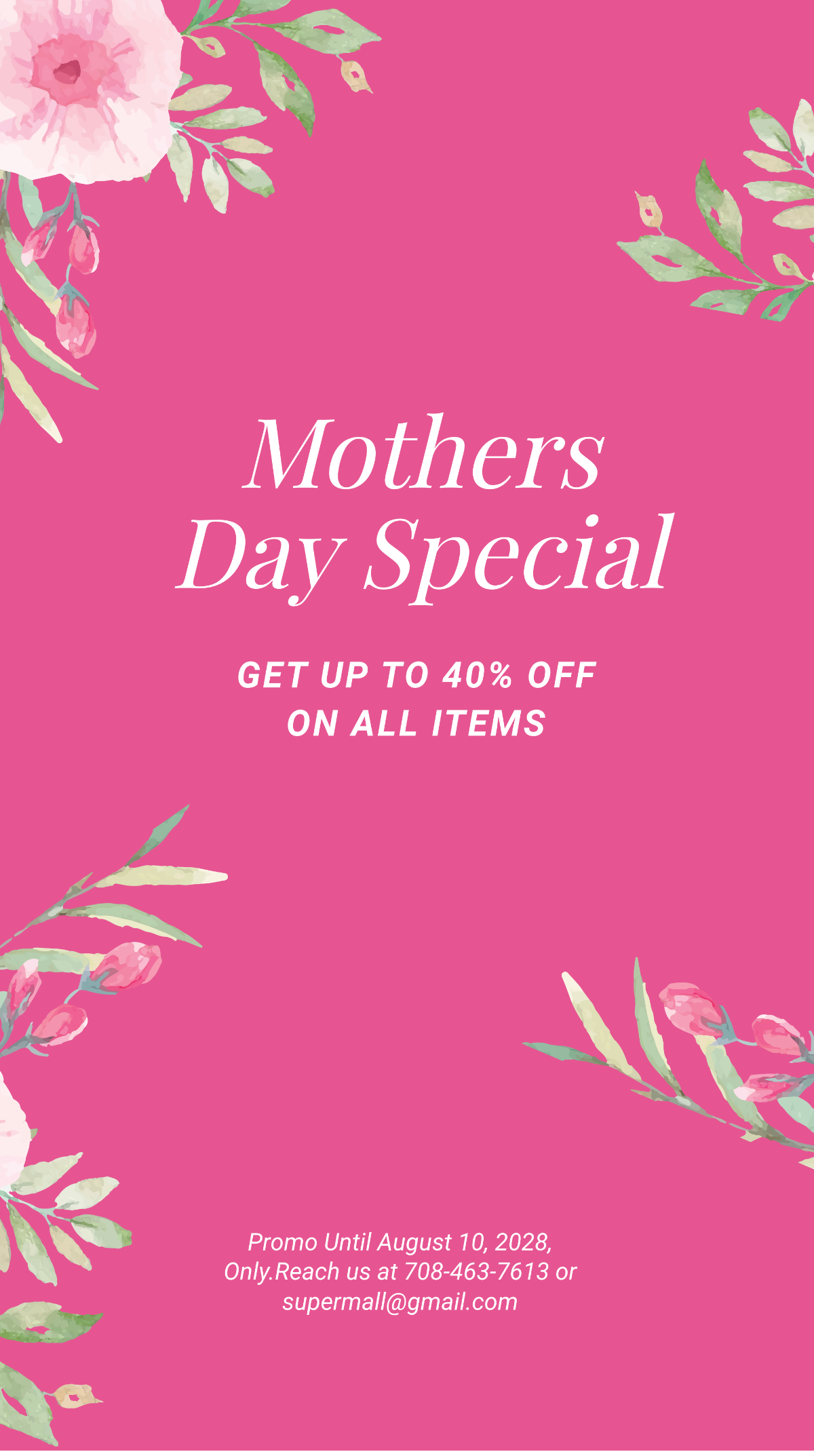 Mothers Day Special Sale Instagram Story Template Edit Online