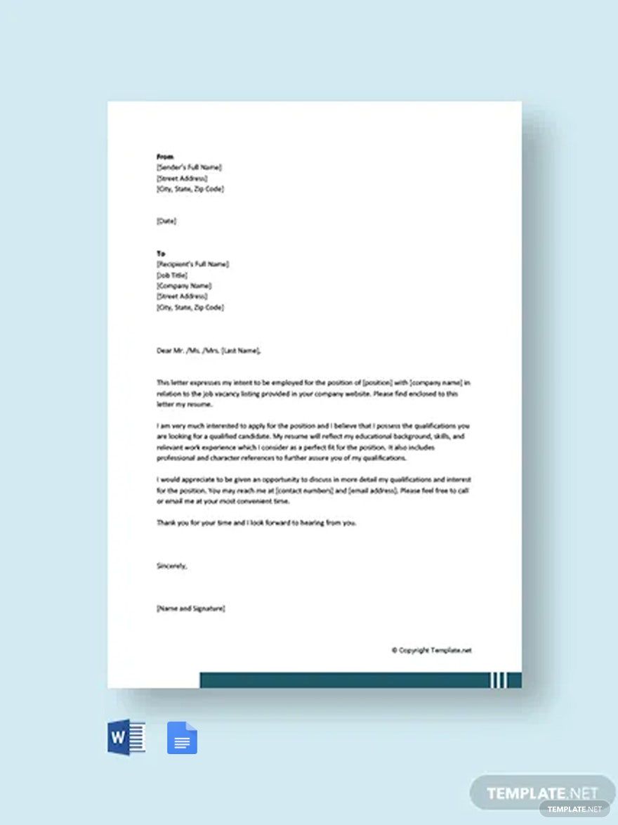 Free Sample Letter Of Intent For Employment Contract Download In Word 