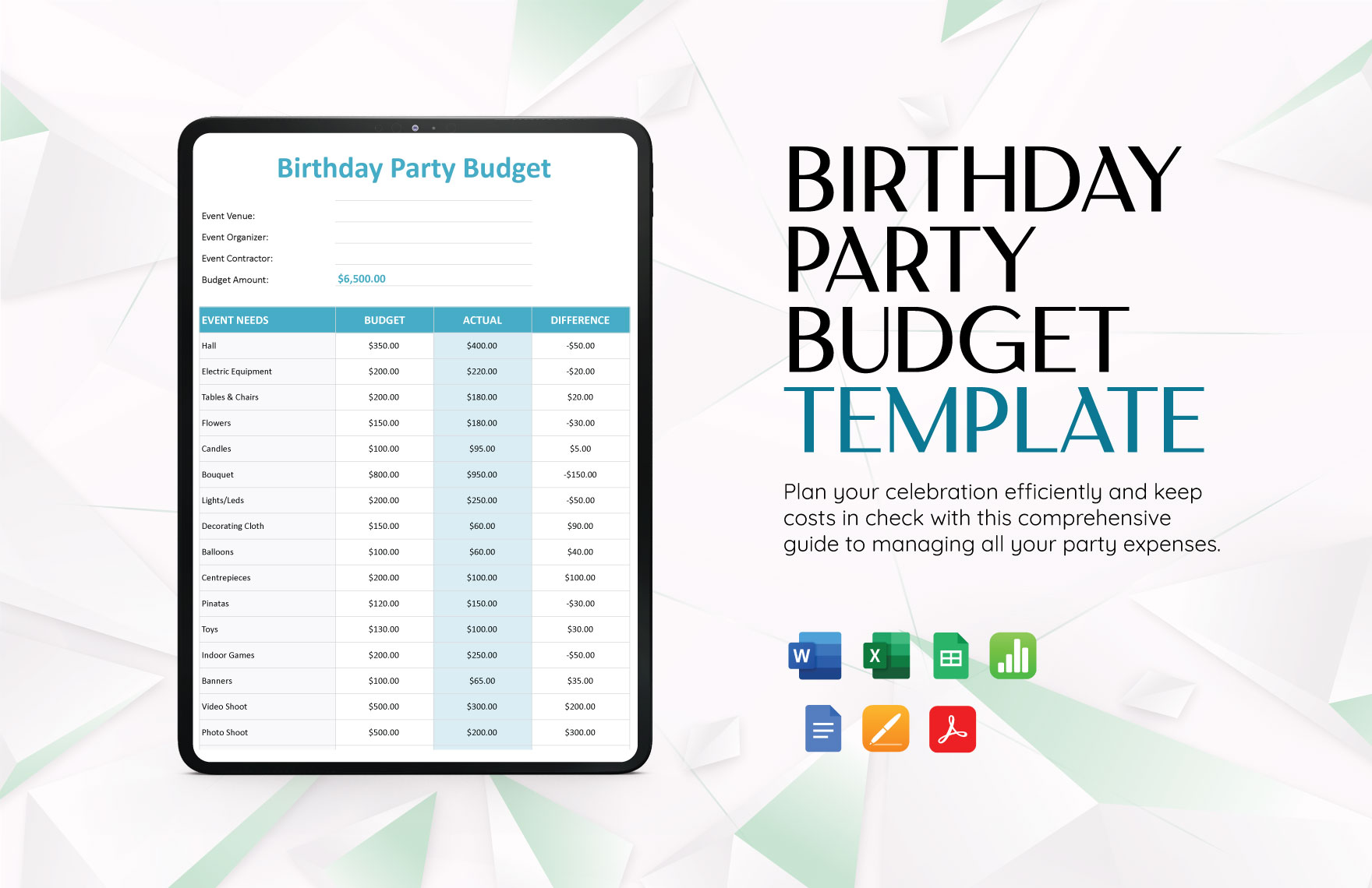 Free Editable Birthday Templates In PDF To Download