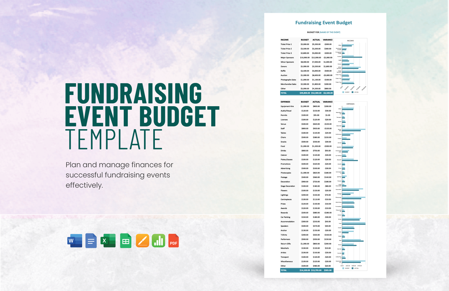 Editable Event Budget Templates In Apple Pages To Download