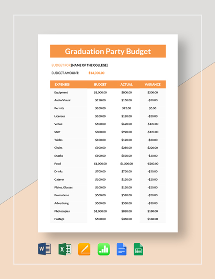 Party Budget Template - 11+ Free Word, PDF Documents Download