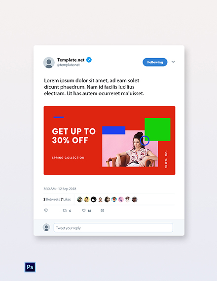 Christmas Holiday Sale Twitter Post Template - PSD | Template.net