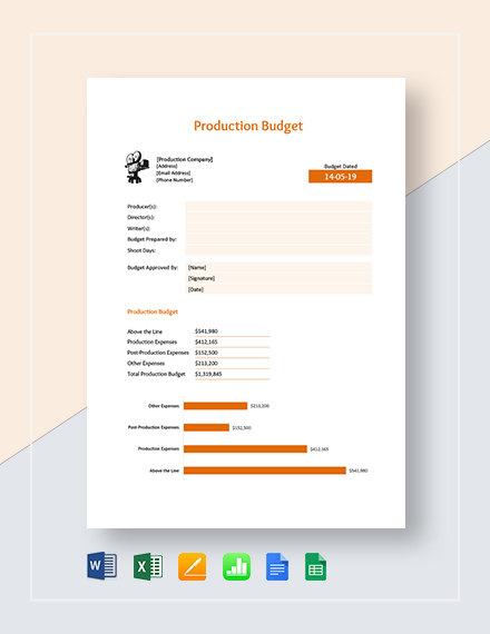 11+ Production Budget Templates - Word, PDF