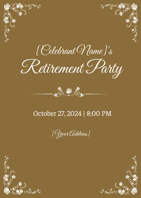 Teacher Retirement Party Invitation Templates - Edit Online & Download ...