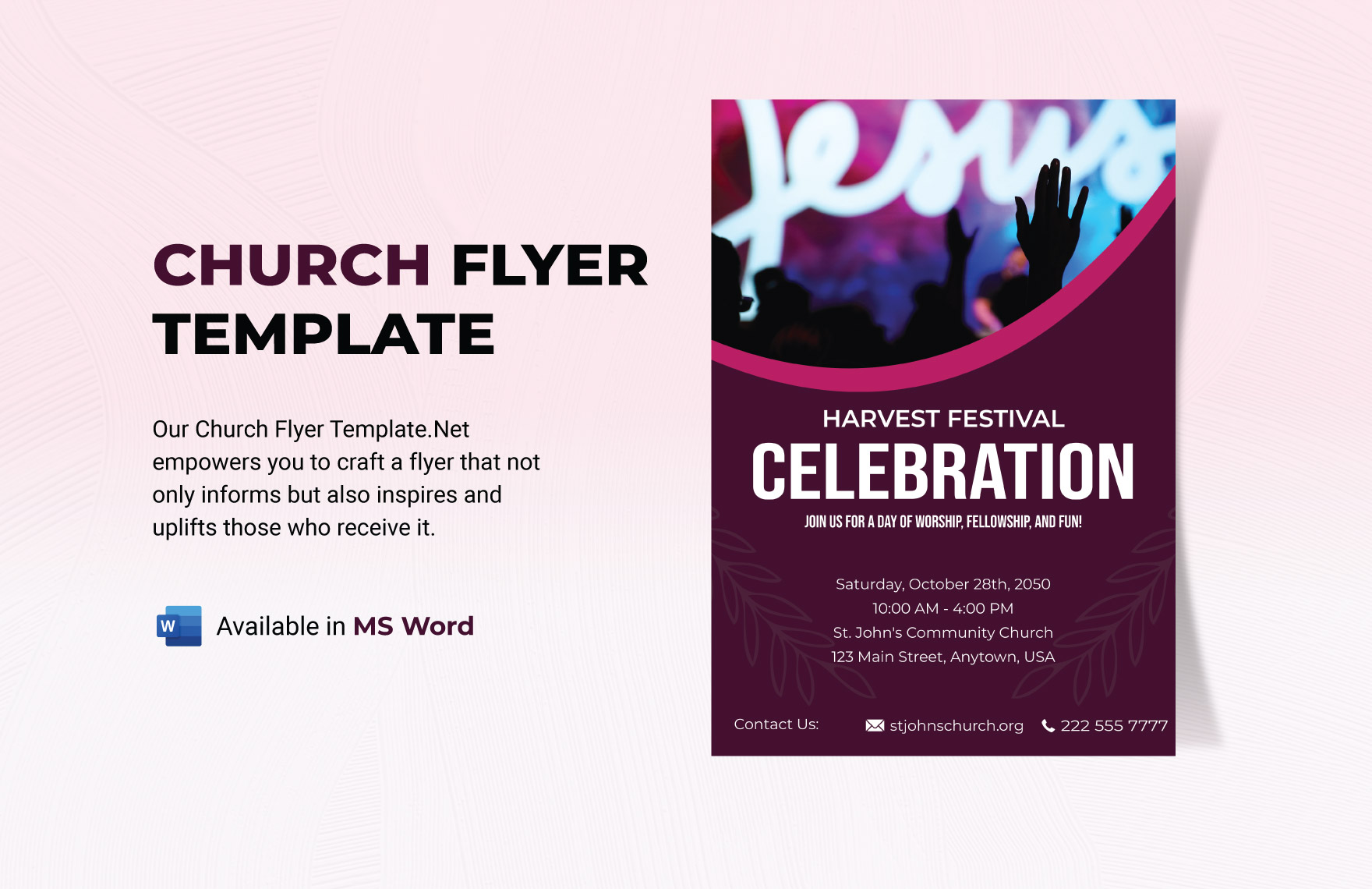 Church Flyer Template - Download in Word, Illustrator, PSD, Apple Pages ...