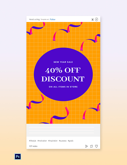 Simple Holiday Sale Tumblr Post Template - PSD | Template.net
