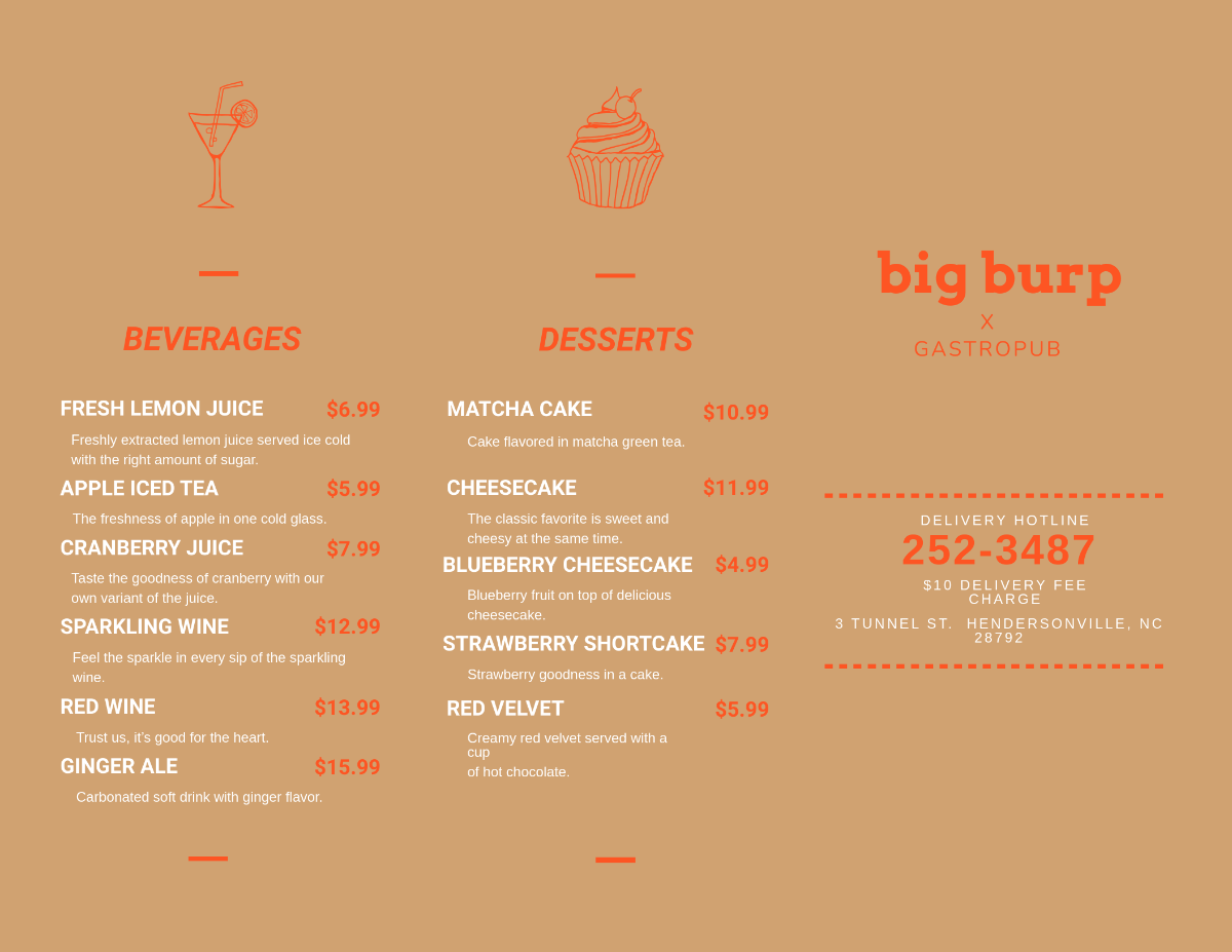 Free Menu Board Templates Editable And Printable