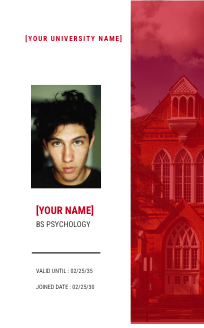 Vertical University ID Card Template - Edit Online & Download Example ...