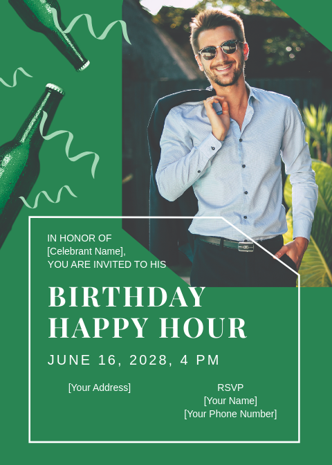 Happy Hour Birthday Invitation Template - Edit Online & Download ...