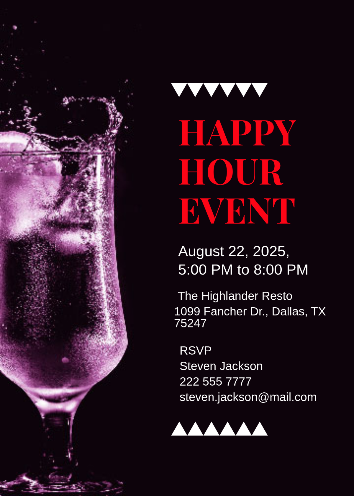 Free Event Happy Hour Invitation Template To Edit Online