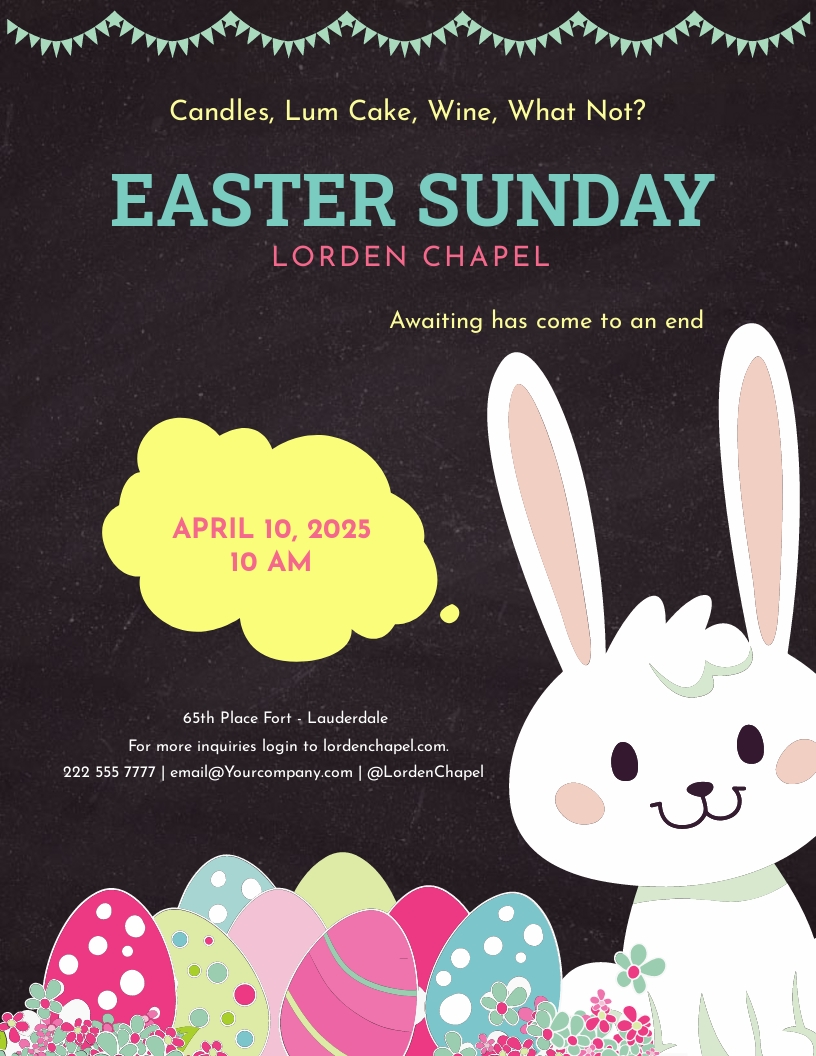 Printable Easter Sunday Flyer Template Free PDF Word PSD Apple 