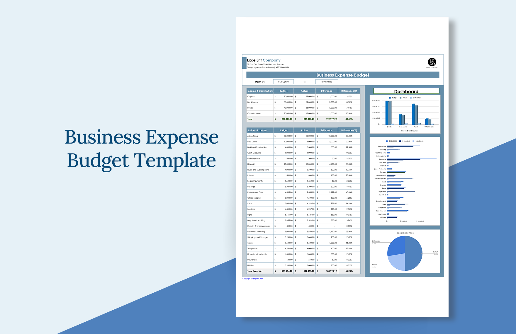 Business Expense Budget Template Download In Word Google Docs Excel Business Expense Budget Template Download In Word Google Docs Excel