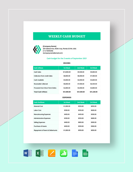 11+ Cash Budget Templates - Free Sample,Example Format Download