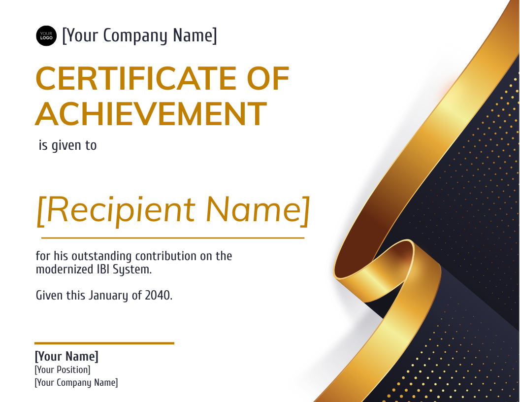 Achievements Certificate Template - Edit Online & Download Example ...