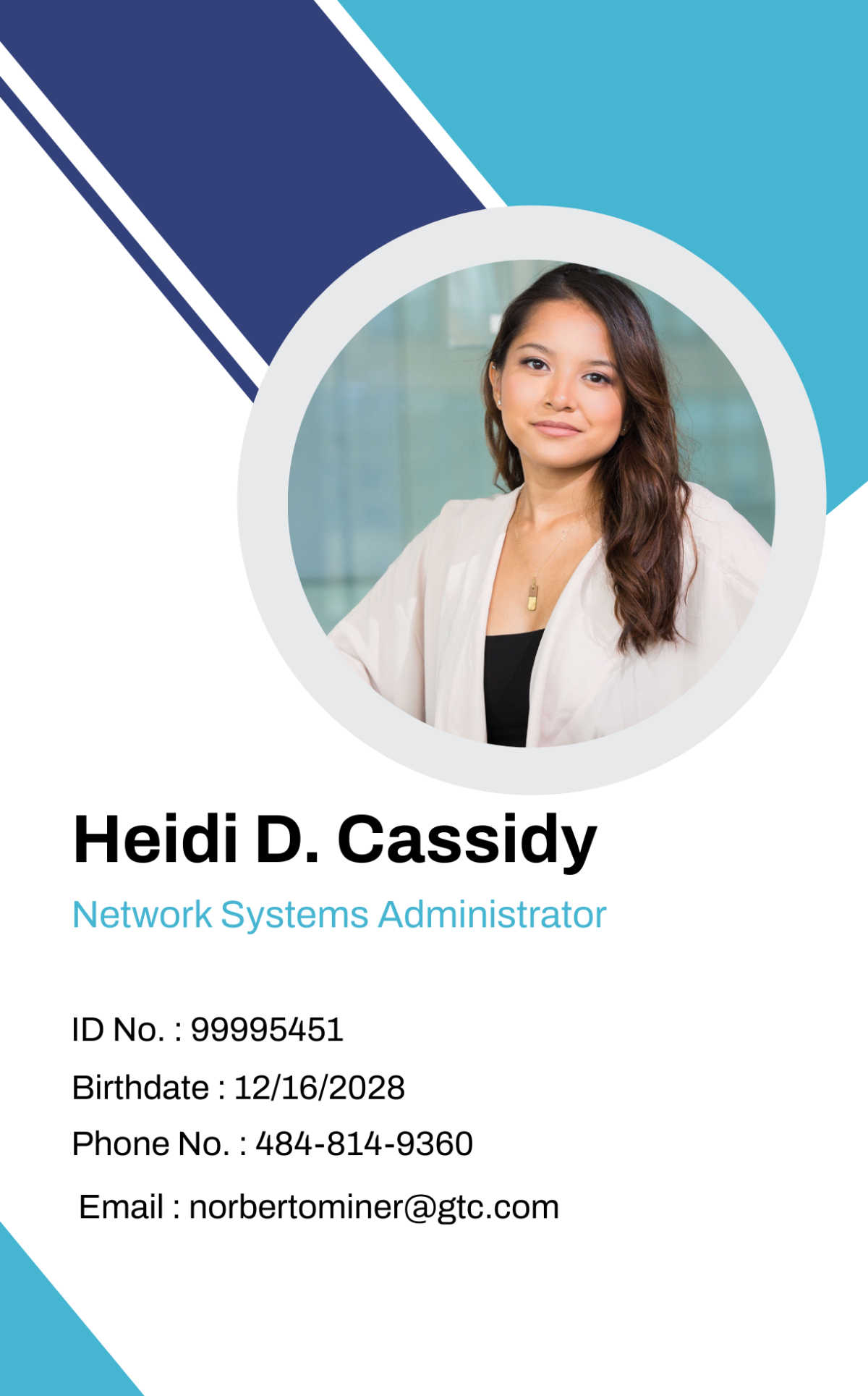 Free Company ID Card Templates Editable And Printable