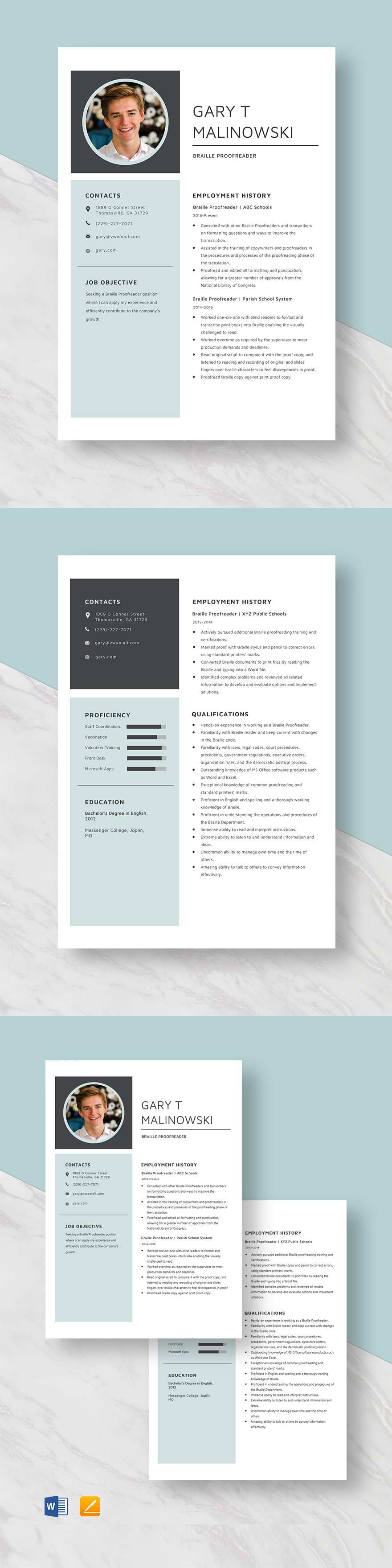 Free Braille Proofreader Resume Template - Word, Apple Pages | Template.net