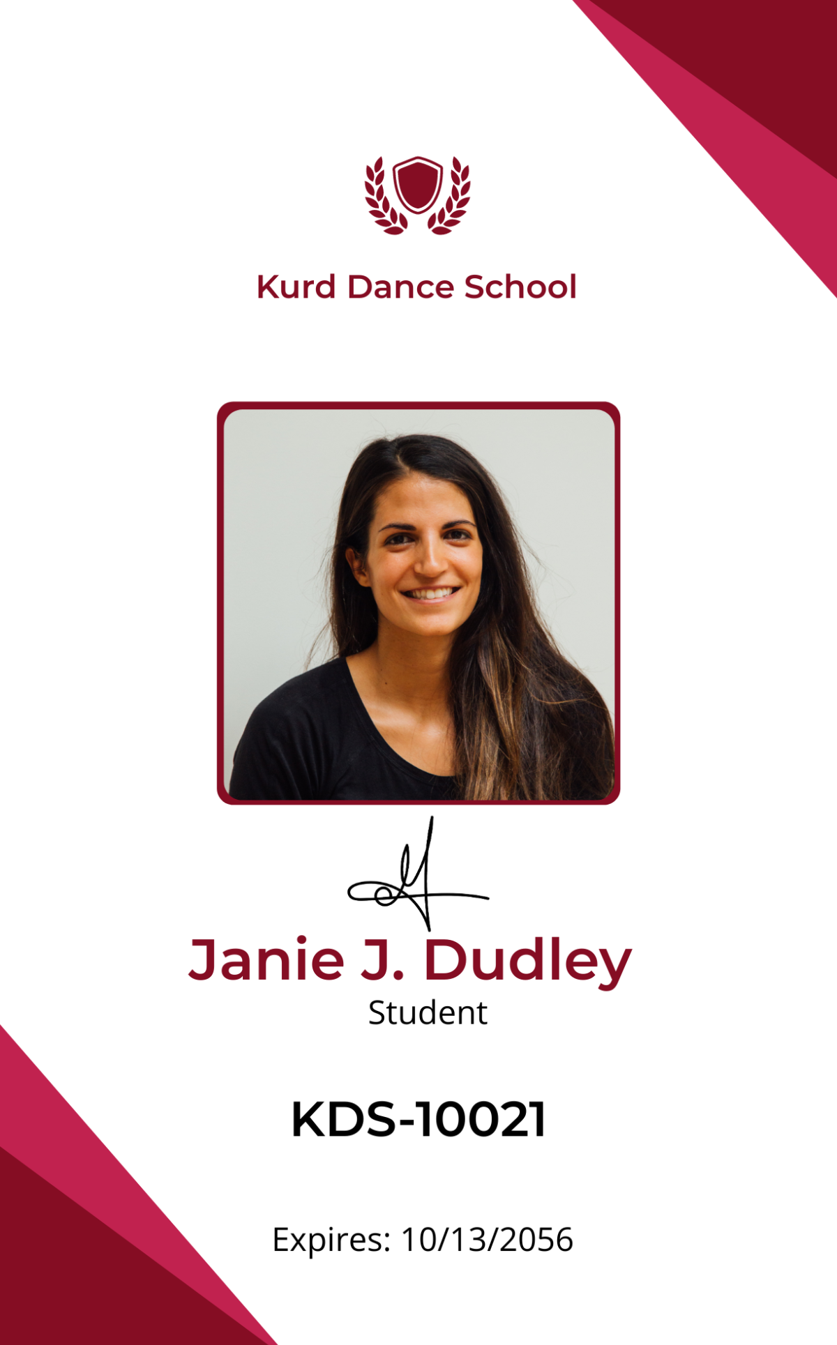 Dance School ID Card Template - Edit Online & Download Example ...