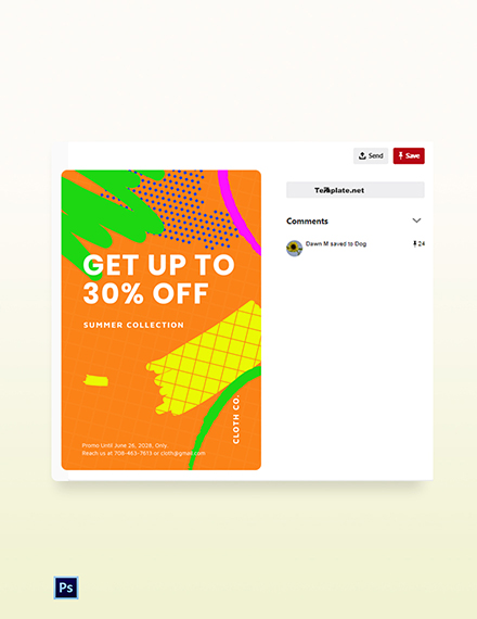 Modern Holiday Sale Pinterest Pin Template - PSD | Template.net