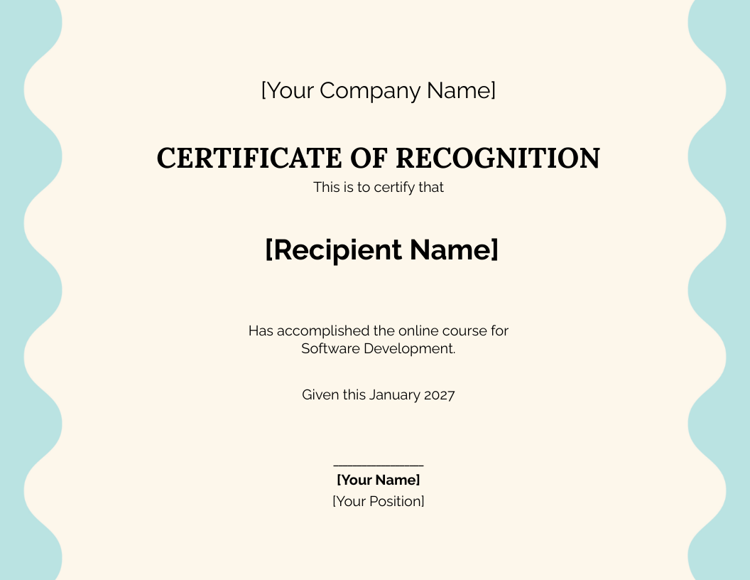 Software Online Training Certificate Templates - Edit Online & Download ...