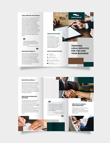 FREE Legal Services Tri-Fold Brochure Template : Download 10 ...