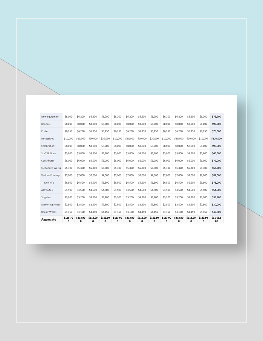 Budget Tracking Template - Google Docs, Google Sheets, Excel, Word ...