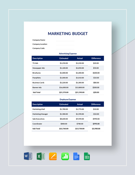 16 Marketing Budget Templates Free Sample Example Format Download 16 Marketing Budget Templates Free Sample Example Format Download