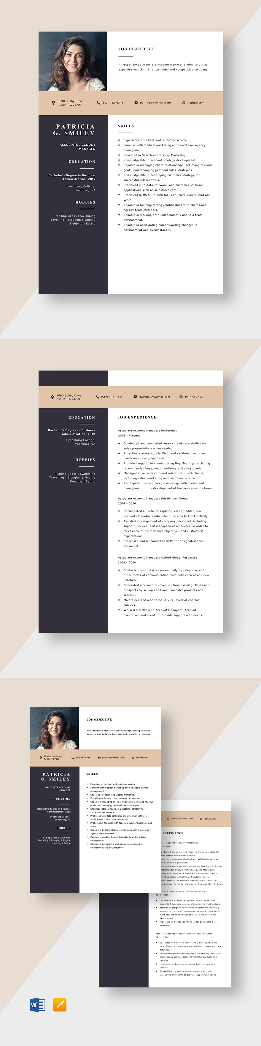 Cosmetic Account Manager Resume Template Word Apple Pages Template cosmetic-account-manager-resume-template-word-apple-pages-template
