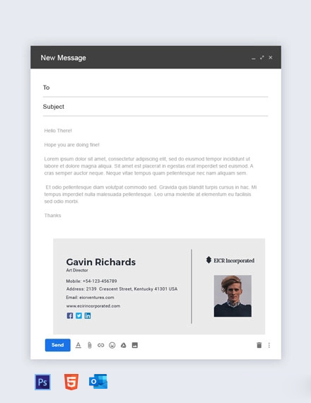Creative Art Director Email Signature Template