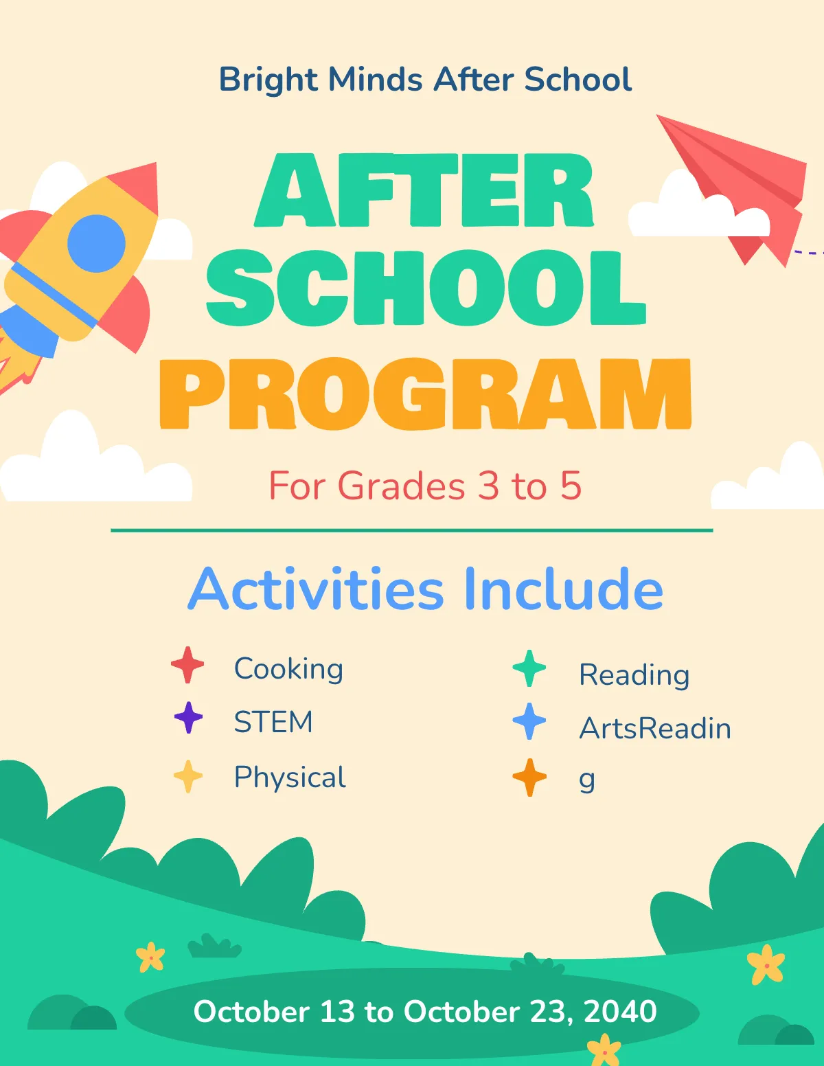 Free School Flyer Template To Edit Online