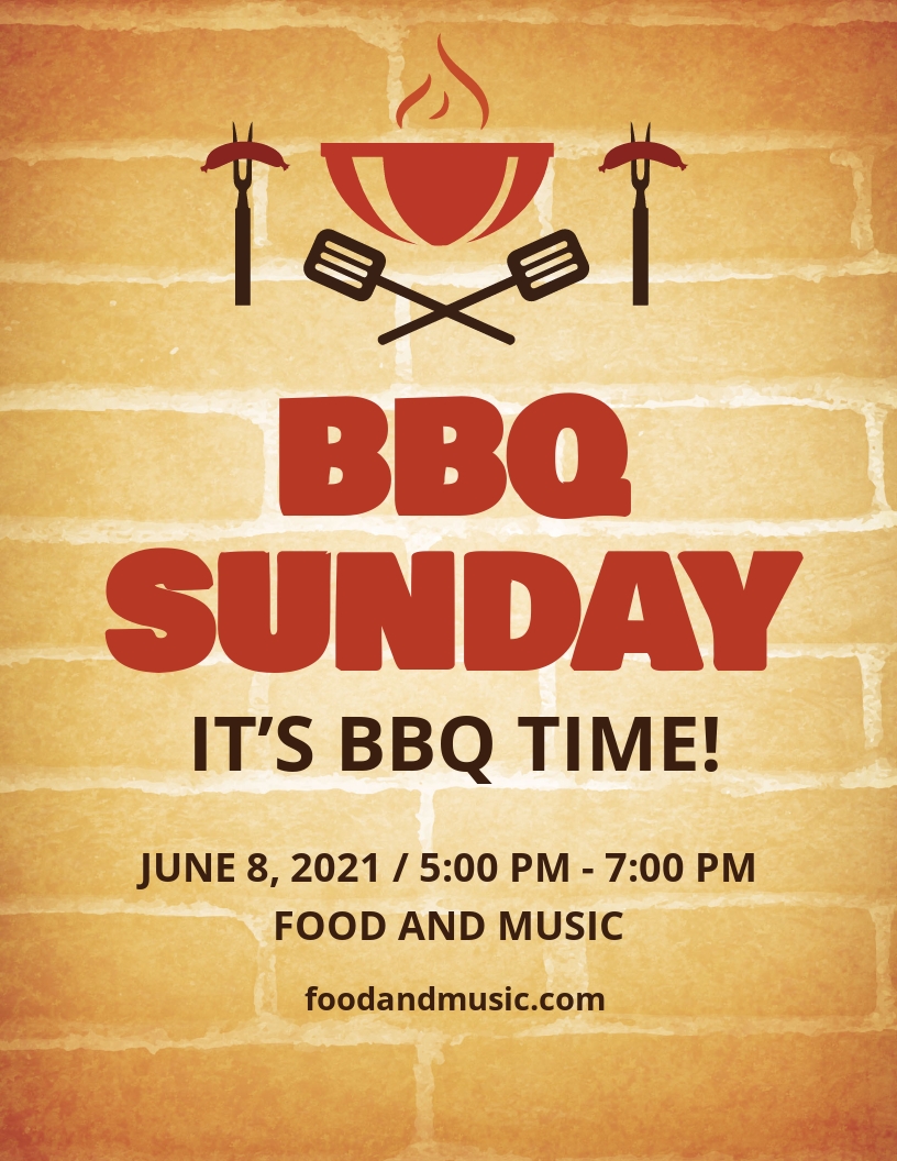 BBQ Fundraiser Flyer Template